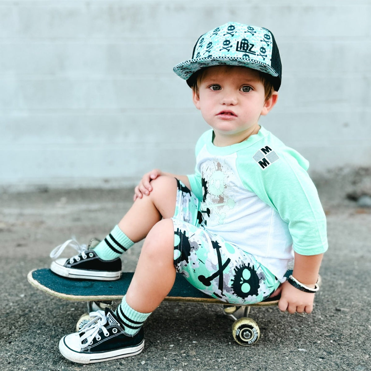 Inky Skulls RAGLANS, (Multiple Options) – Micro Me Shop