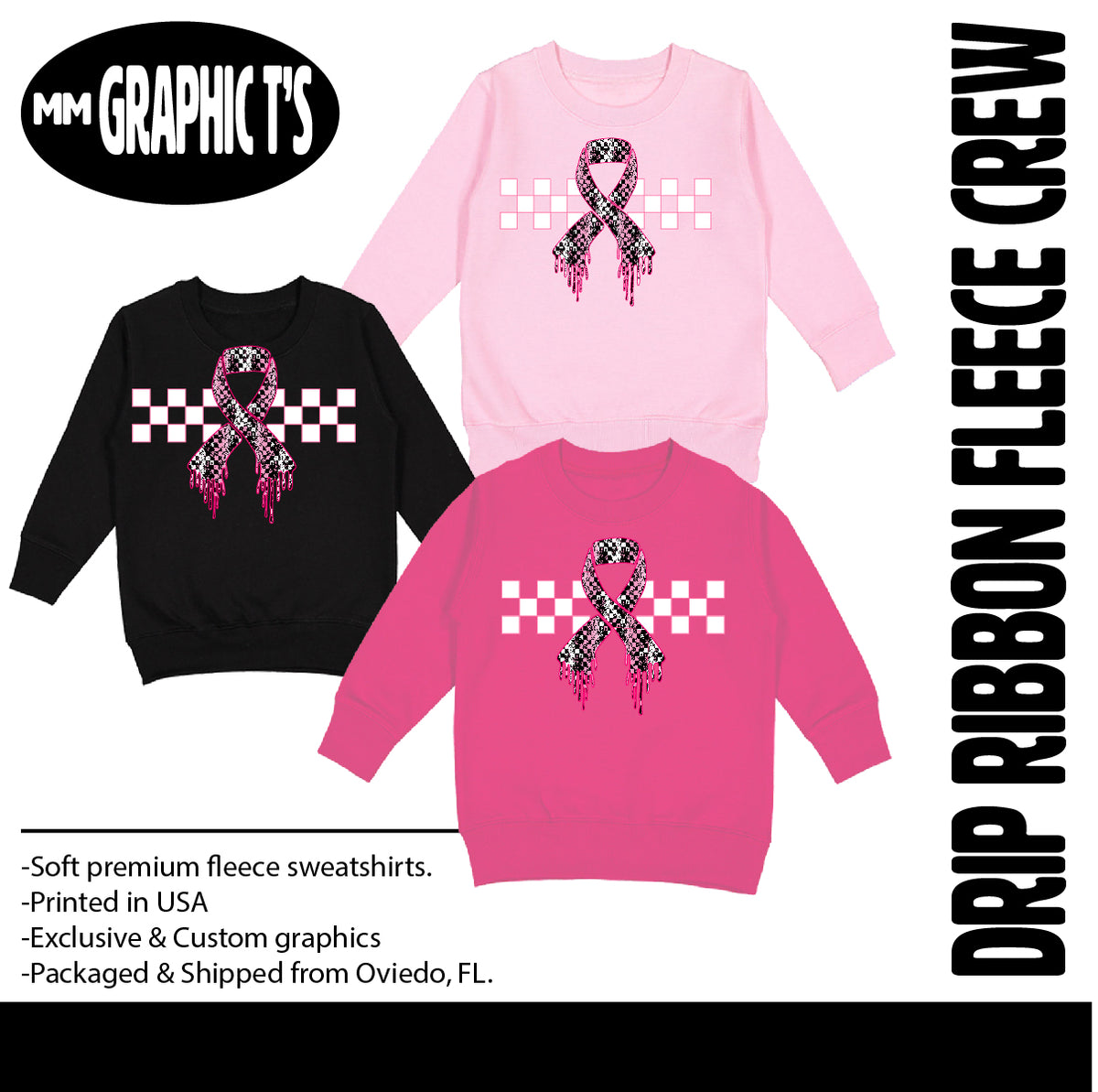 Awareness24 Drip Ribbon CREW, (Multiple Options) – Micro Me Shop