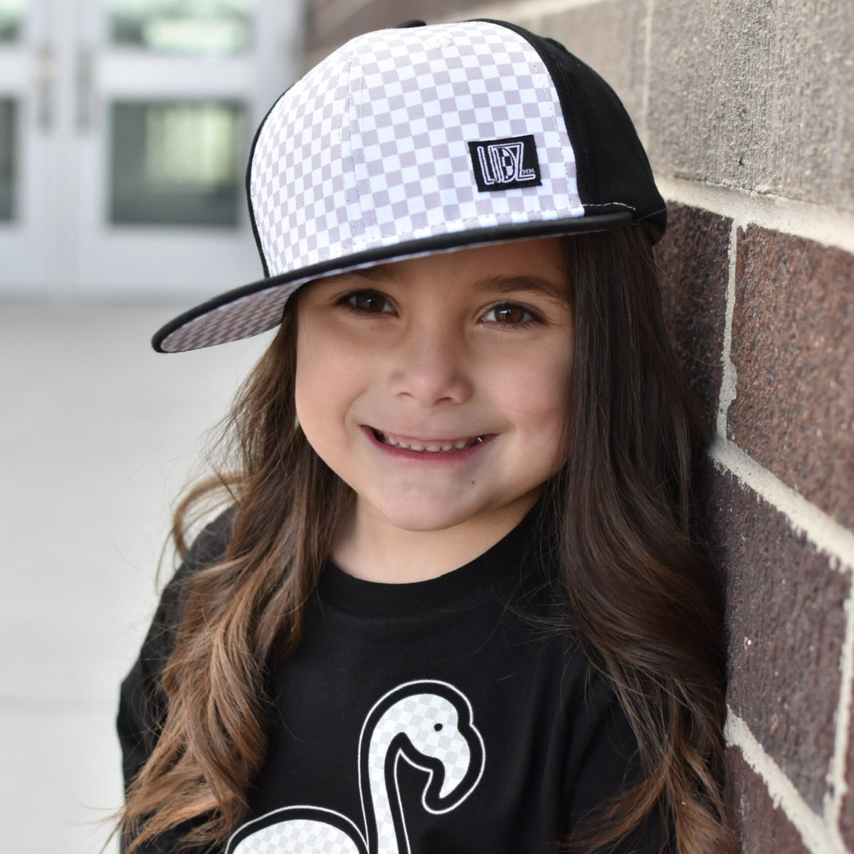 *Natural Checks/Black LIDZ Snapback (Infant/Toddler, Child) – Micro Me Shop